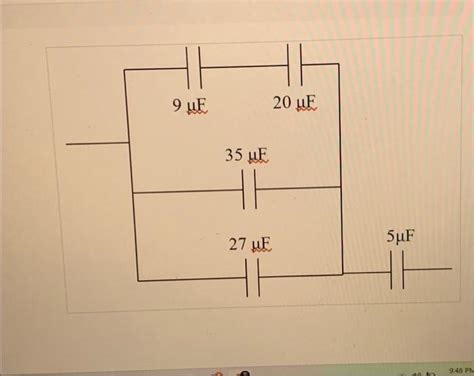 Solved What Is The Equivalent Capacitance Of The Network