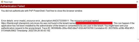 Wrong Tenant Error Pnp Management Shell Bug Issue Pnp Powershell Github
