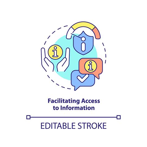 Facilitating Access To Information Concept Icon Responsibility Of Information Sector Abstract
