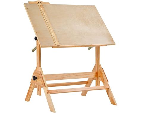 Meeden Solid Wood With Tiltable And Adjustable Drafting Table