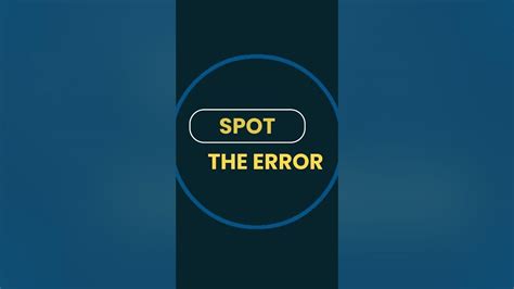 3 Spot The Errorcodingforbeginners Python Youtube