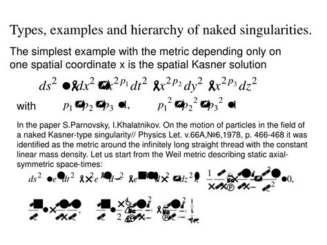 PPT Naked Singularities Classification General Solution Quantum Effects Etc PowerPoint