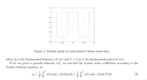 1 Using The Fourier Series Analysis Equation 3 For