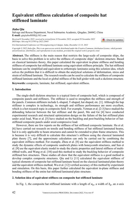 Pdf Equivalent Stiffness Calculation Of Composite Hat Stiffened Laminate