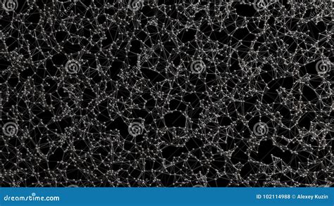 Abstract Polygonal Fractal Structure 3d Render Stock Illustration