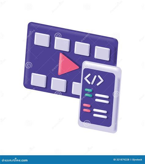 Technology Of Software Development And Programming Stock Vector Illustration Of Data Isolated