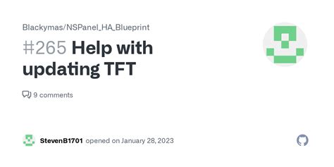 Help With Updating Tft · Issue 265 · Blackymasnspanelhablueprint