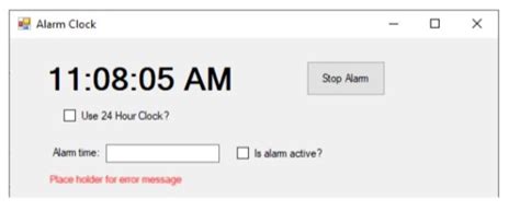 Solved This Is The Design Of The Alarm Clock The Sample Chegg Com
