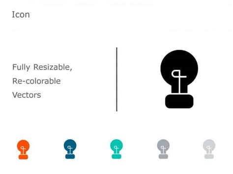 Box Bulb Solution Icon PowerPoint Template