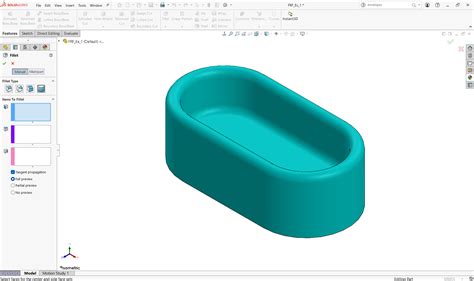 Full Round Fillet In Solidworks