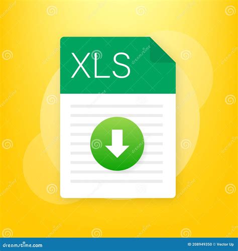 Xls File Icon Spreadsheet Document Type Modern Flat Design Graphic