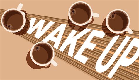 벡터 일러스트 컵 의 신선한 커피 콩 플랫 스타일 카페테리아 포스터 배너 카드 장식 디자인 일어나기에 대한 스톡 벡터 아트 및