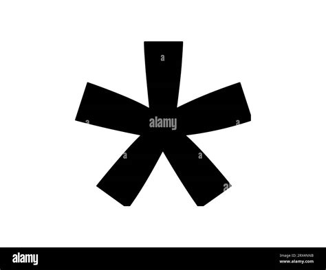 Asterisk Sign Silhouette Vector Art White Background Stock Vector Image
