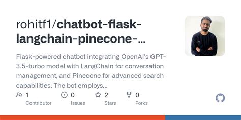 Github Rohitf Chatbot Flask Langchain Pinecone Openai Flask Powered Chatbot Integrating