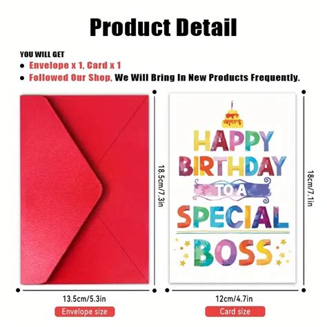 Забавна рожденна картичка за шефа Цветна и забавна Temu Bulgaria