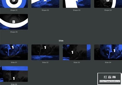 FCPX插件50种创意渐变网格分割镜像视差滑动淡入淡出效果转场动画 PremiumVFX Essential Transitions 红森林