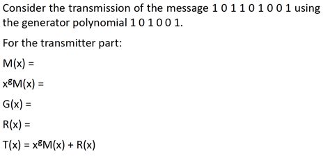 Solved Consider The Transmission Of The Message 1011010 0 1