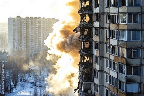 Apartment Building Explodes Billowing Smoke And Flames Leaving Chaos And Destruction