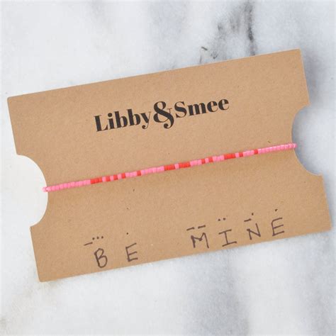 Valentine Morse Code String Bracelets Handmade By Libby And Smee