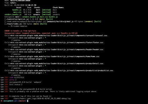 unexpected token keyword function expected punc [bundle js 197