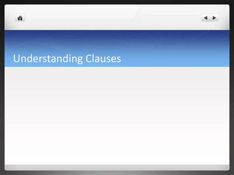 understanding clauses ppt