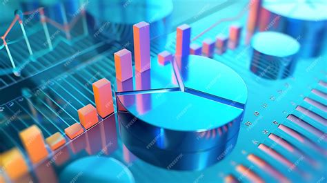 Abstract Data Visualization With Pie Chart And Bar Graph Premium Ai