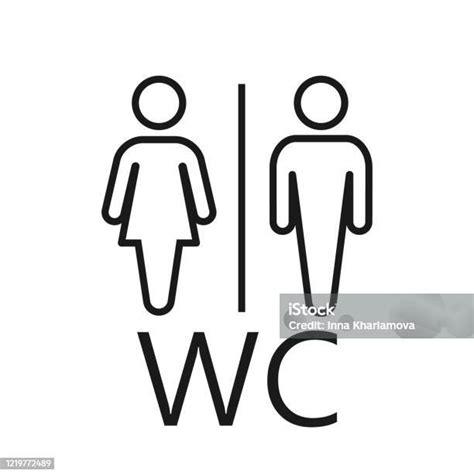 Wc 아이콘 화장실 표지판 여성과 남성 아이콘 화장실 가정용 시설에 대한 스톡 벡터 아트 및 기타 이미지 화장실 가정용 시설