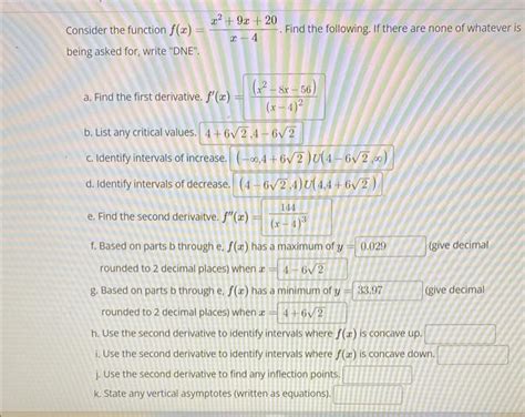 Solved Nsider The Function F X X X X Find The Chegg Com