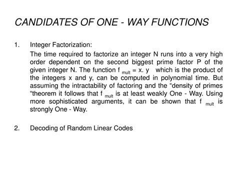 ppt one way functions powerpoint presentation free download id 1273840