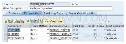 Abap Dictionary Structure Amarmn