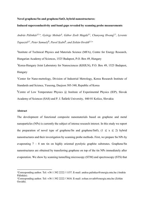 Pdf Novel Graphenesn And Graphenesno X Hybrid Nanostructures