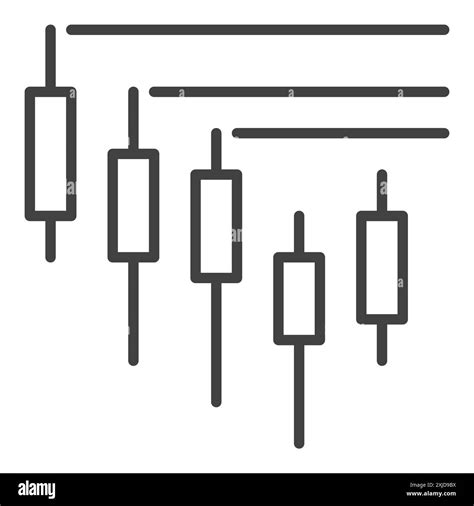 Crypto Trading Vector Candlestick Chart Concept Icon Or Symbol In Thin Line Style Stock Vector