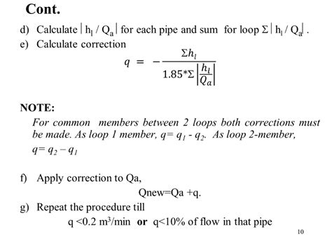 Hardy Cross Method Of Pipe Network Analysis Ppt