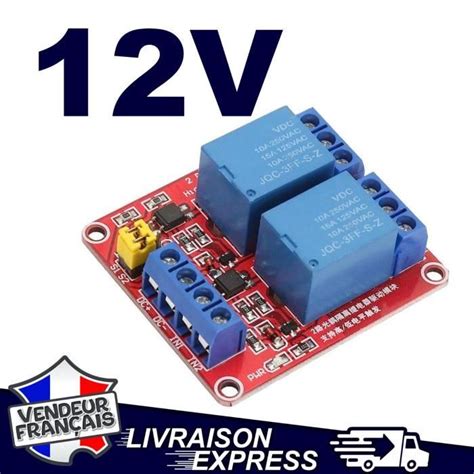 Module 2 Relais 12v 2 Canaux High Low Haut Bas Arduino Raspberry Cdiscount Bricolage
