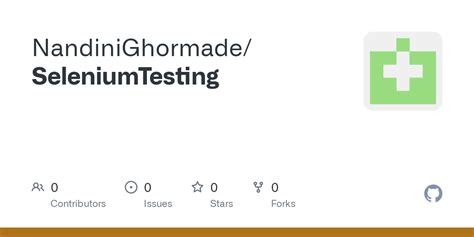 Github Nandinighormadeseleniumtesting