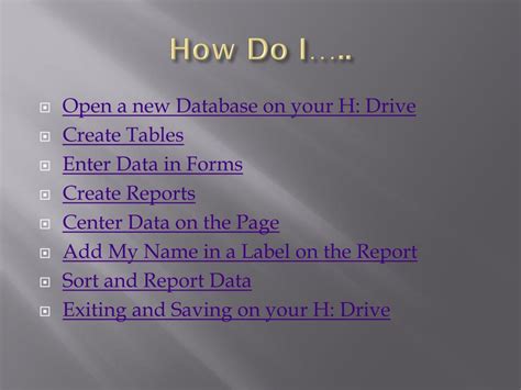 Ppt Microsoft Access 2007 Powerpoint Presentation Free Download Id
