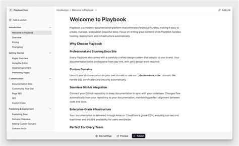 Introduction Overview Playbook Docs