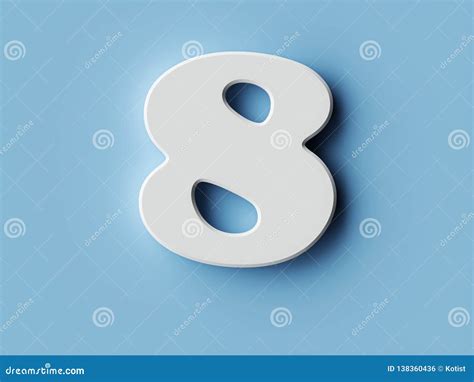 White Paper Digit Alphabet Character Eight Font Stock Illustration Illustration Of Eight