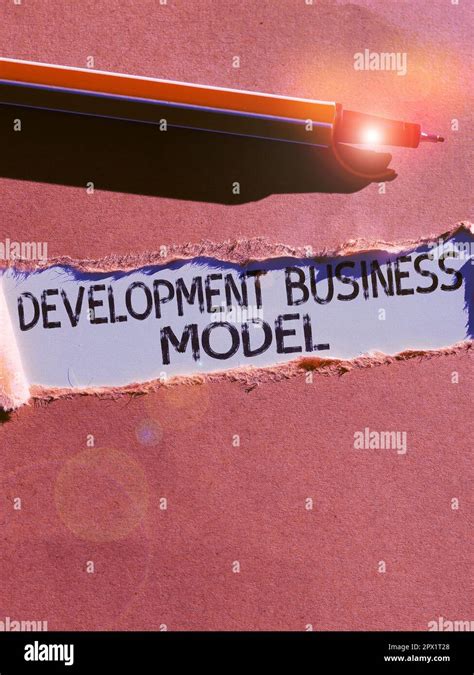 Hand Writing Sign Development Business Model Concept Meaning Rationale Of How An Organization