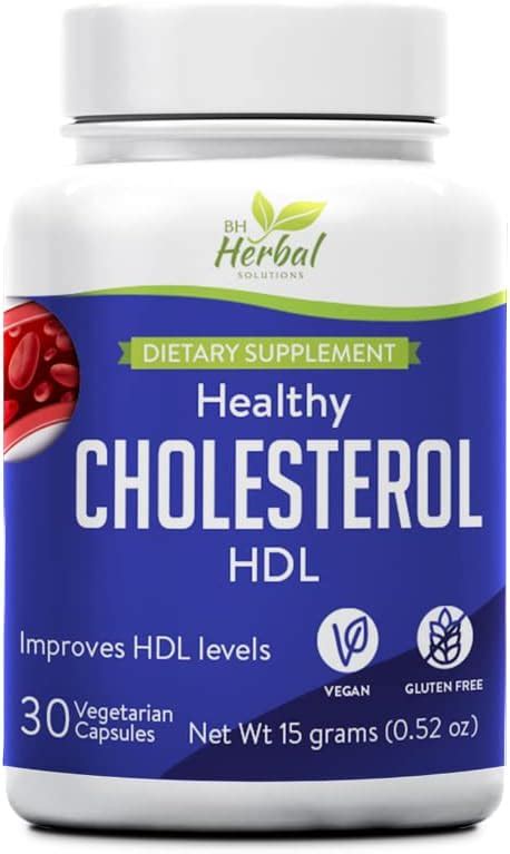 Healthy Hdl Cholesterol Supplement For Healthy Hdl Good Levels 100 Herbal And