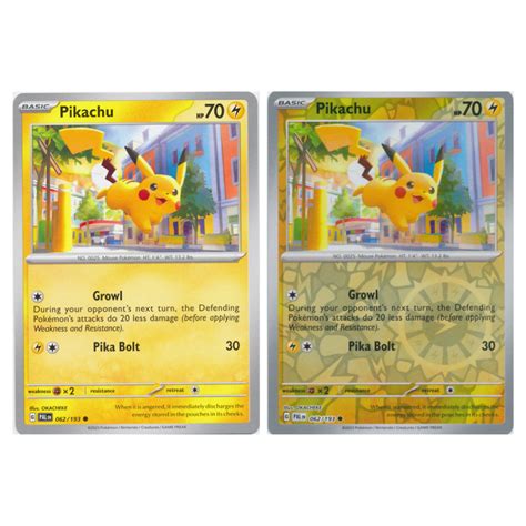 Pikachu 062 193 Regular Rev Holo Common Sv02 Paldea Evolved Sv02