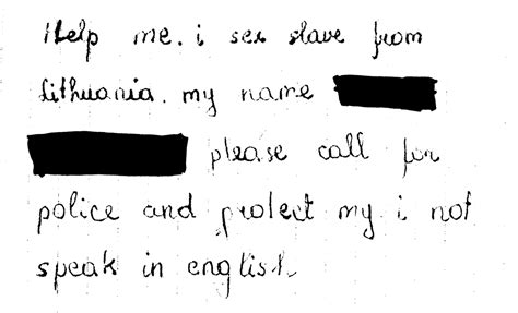 Desperate Letter From A Sex Slave The Wondrous