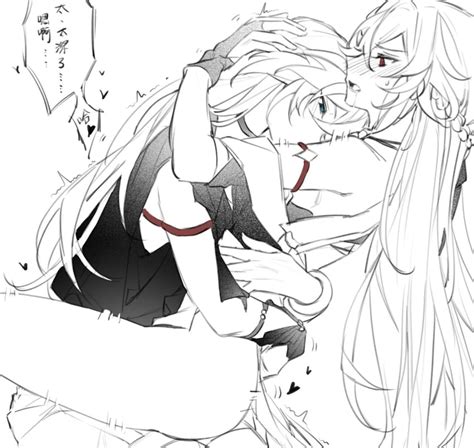 Rule 34 1futa 1girls Asymmetrical Clothes Asymmetrical Sleeves Big Breasts Black Choker Black