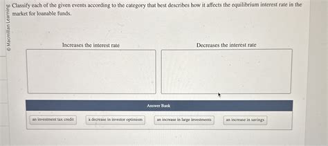 solved a classify each of the given events according to the