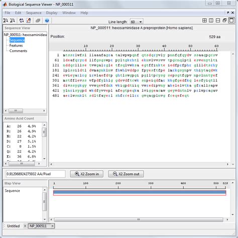 explore a protein sequence using the sequence viewer app