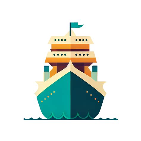 modern flat design of transport public transportable ship for transportation in city 15337905 png