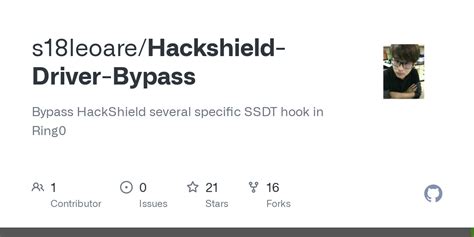 Github S18leoarehackshield Driver Bypass Bypass Hackshield Several