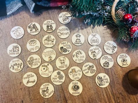 Set Of Advent Tokens Etsy