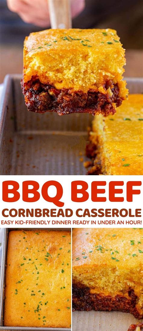 Bbq Beef Cornbread Casserole Dinner Then Dessert
