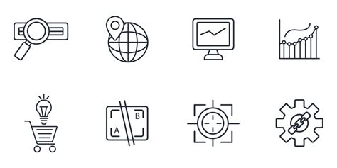 Seo Icons Set Seo Pack Symbol Vector Elements For Infographic Web
